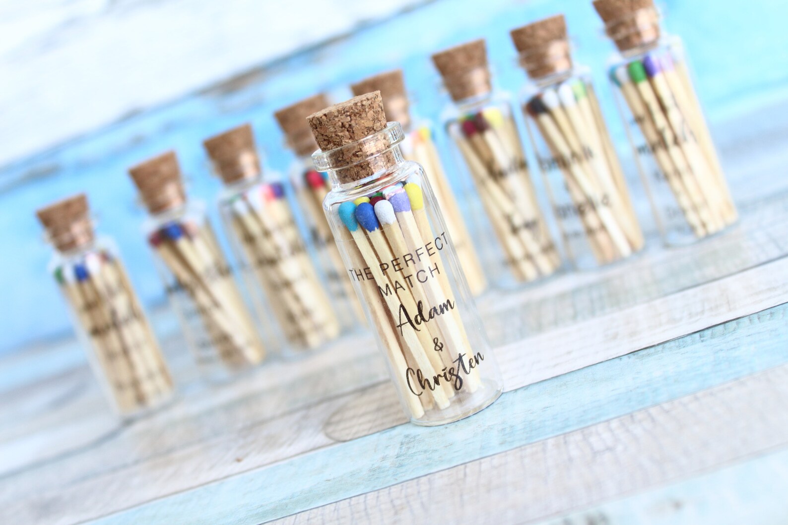 Custom Matches, the Perfect Match, Glass Bottle, Custom Label, Wedding ...