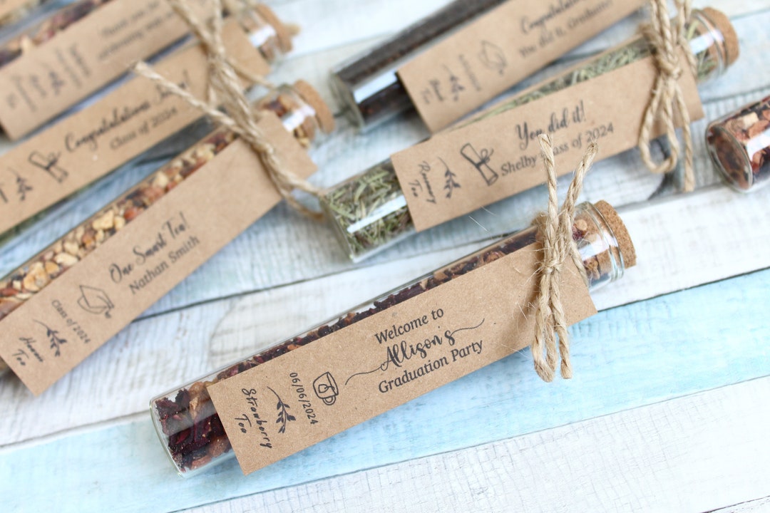 Graduation Tea Party Favors, Custom Grad Party, Tea Favors, Class of ...