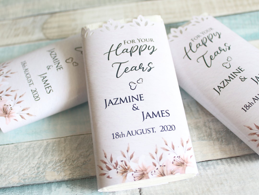 Wedding Tissues, for Your Happy Tears, Personalized Tissue Favors ...