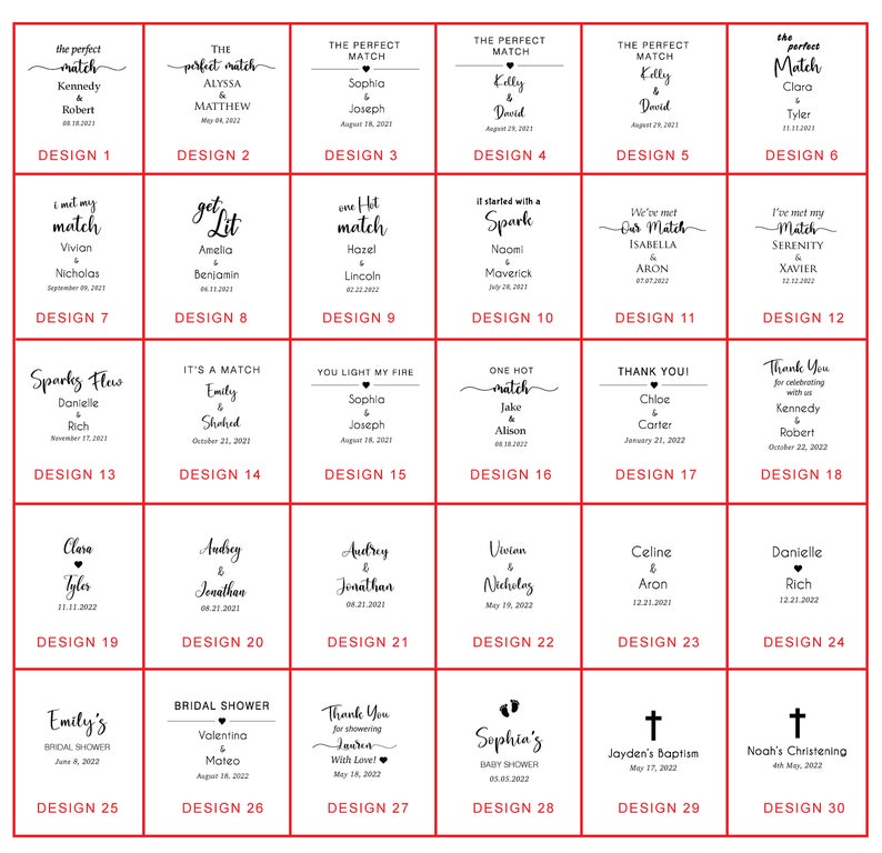 Personalized Wedding Matches the Perfect Match Wedding - Etsy