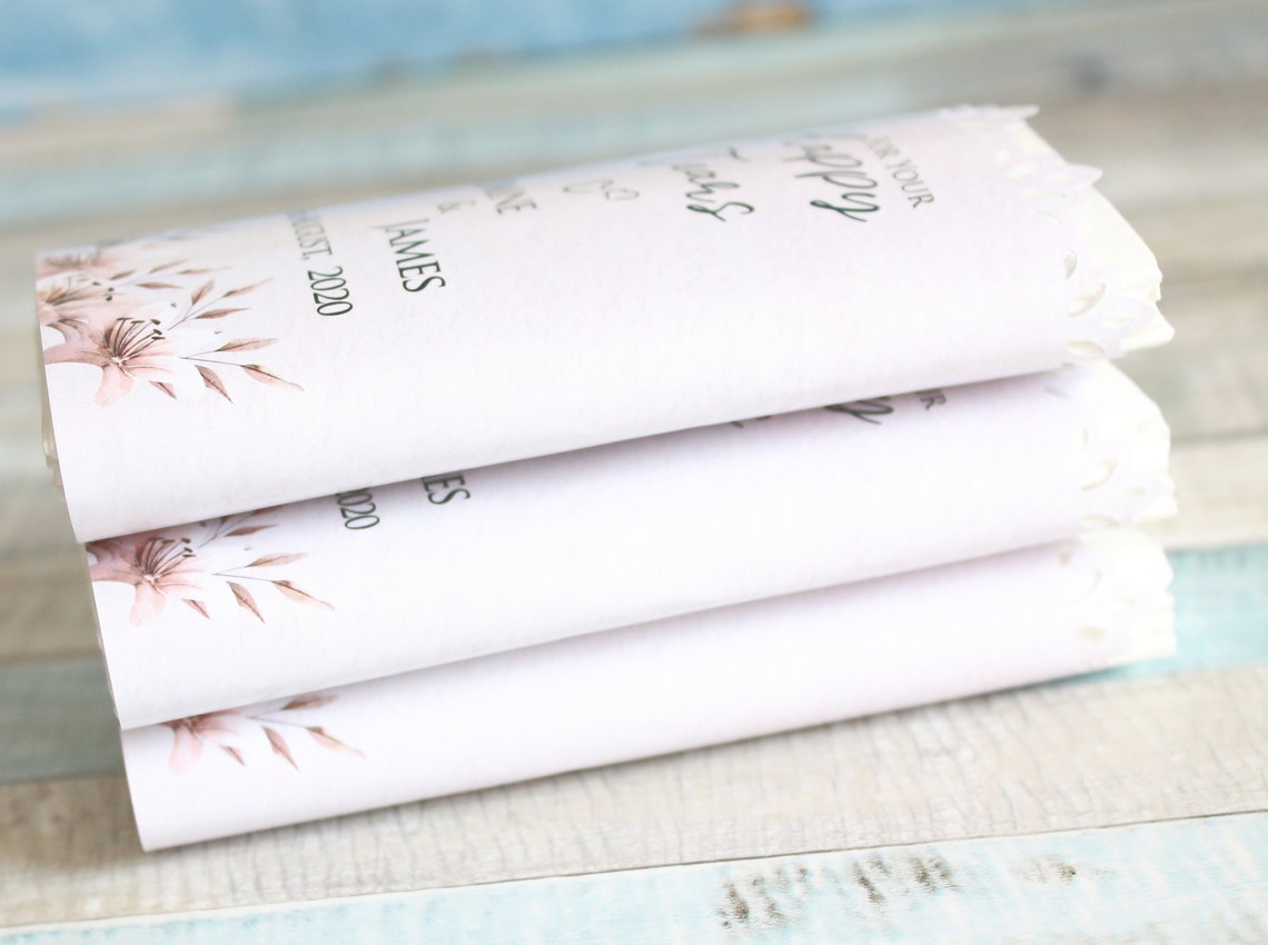 Wedding Tissues, for Your Happy Tears, Personalized Tissue Favors ...