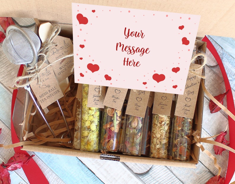 Bestseller Valentines Day Gift Box, 10 Tea Sampler Gift Set, Tea Lover ...