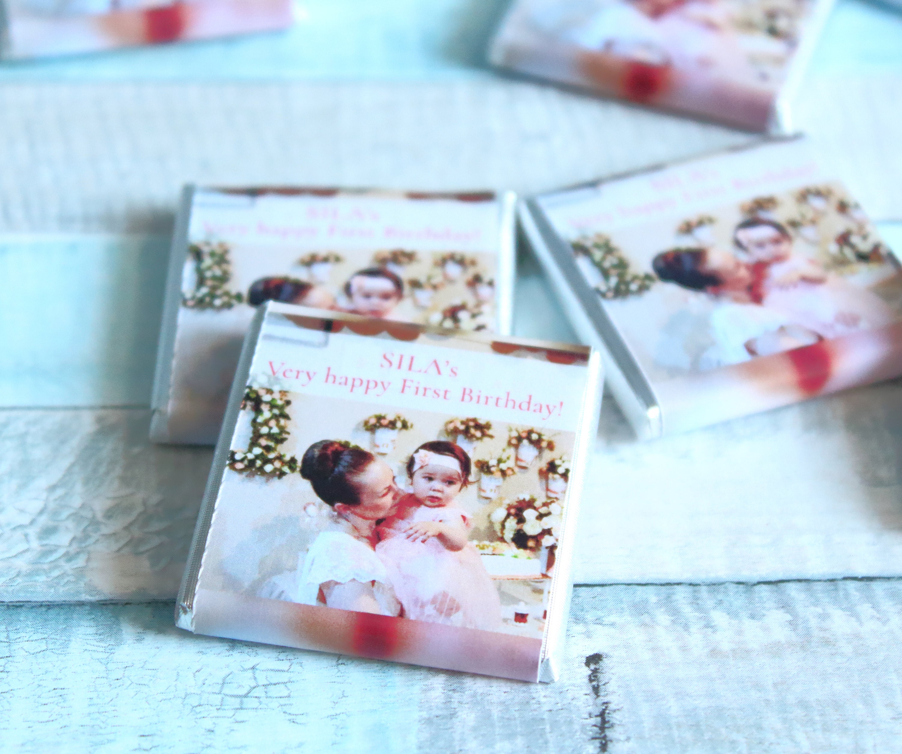 Custom Photo Chocolate, Happy Birthday Favors, Mini Chocolate, Custom ...