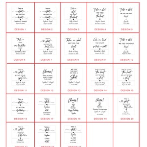 Take a Shot Bottle With Label, Unique Wedding Favor, Shot Party, 35ml ...