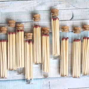 Personalized Wedding Matches in Long Glass Tube, the Perfect Match ...