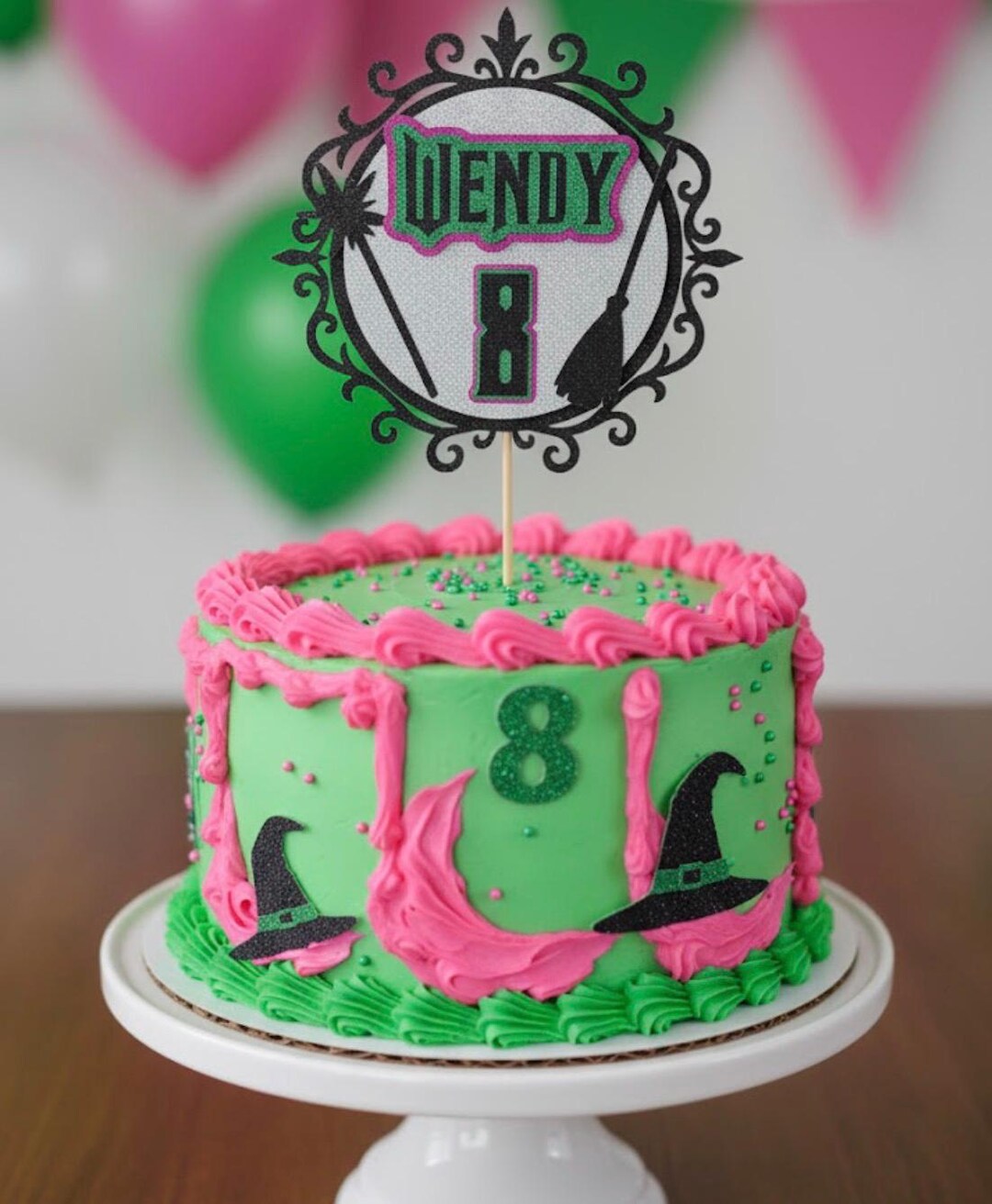 WICKED Inspired Cake Topper - Personalised Name and Age - Etsy