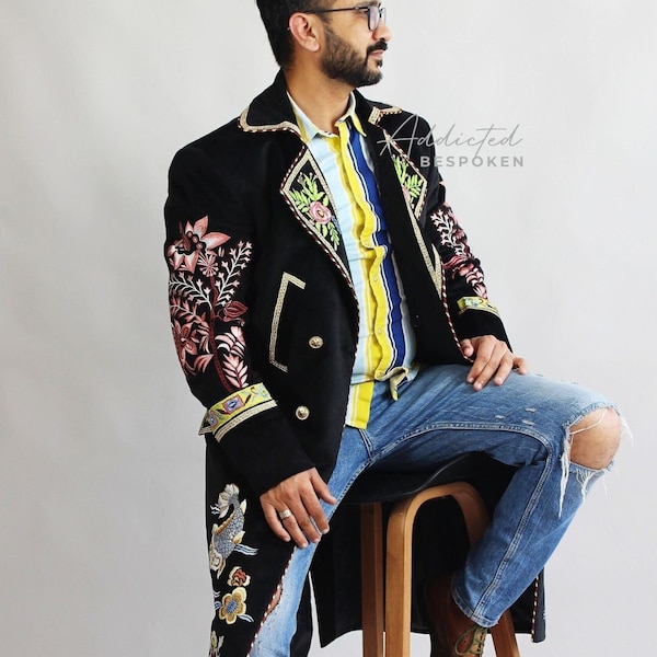 Embroidered Coat - Etsy