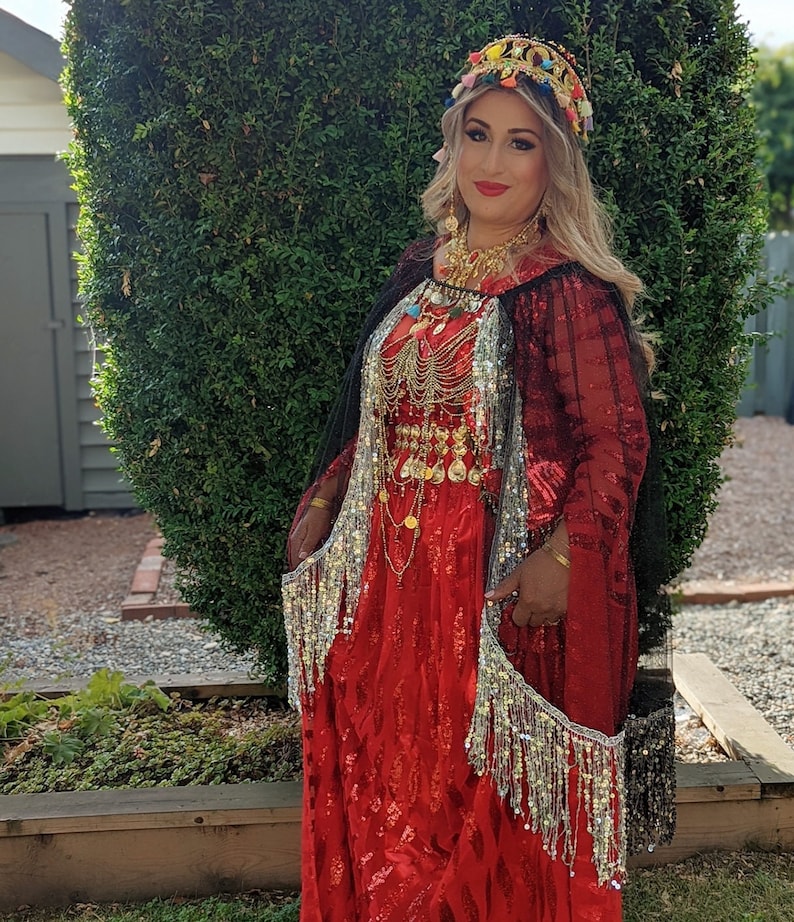 Kurdish Siquened Shawl,kurdish Scarf,handmade,siquence,kurdish Clothes ...