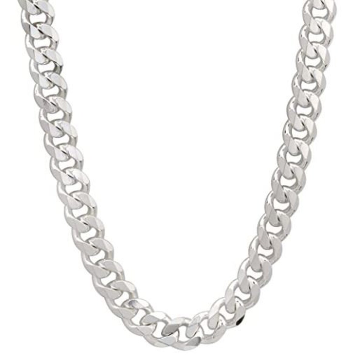 6mm 925 Sterling Silver Cuban Link Chain Size 1630 Men-women Necklace ...