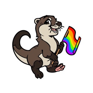 Pride Pins Otter Hard Enamel Pin LGBTQ several Flags - Etsy