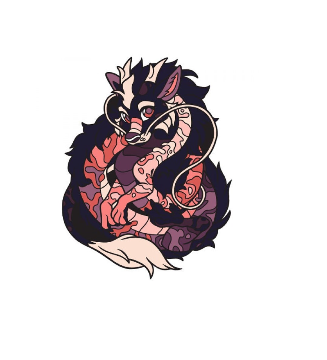 Fursona Pin #1209 - Dragon (fading Purple) Enamel Pin - Etsy