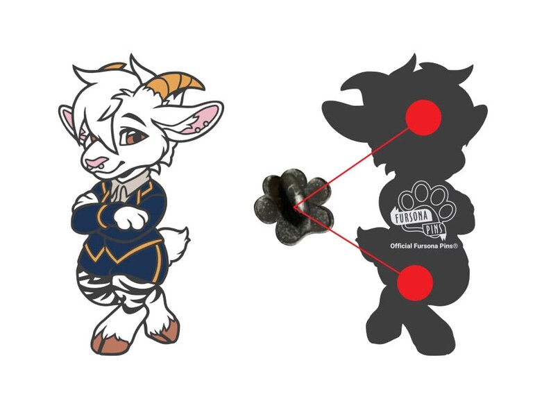 Fursona Pin #829 - Moo Lawgoat - Lawyer Sheep Goat Hard Enamel Pin - Etsy