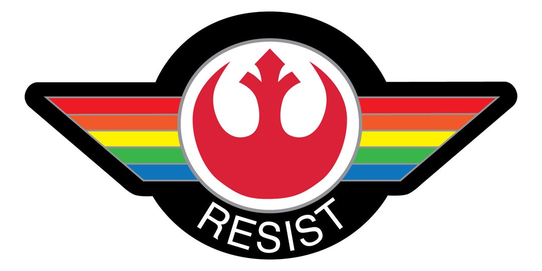 RESIST LGBTQA+ Rainbow Gay Pride Flag Rebellion Enamel Pin - Etsy