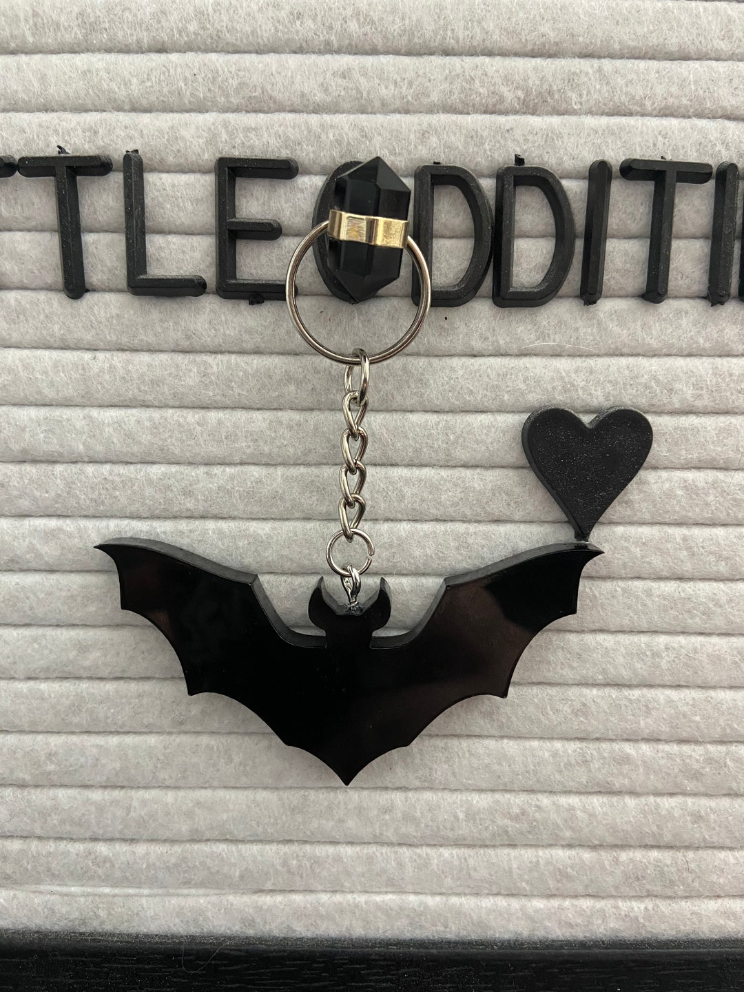 Black Bat Keychain - Etsy