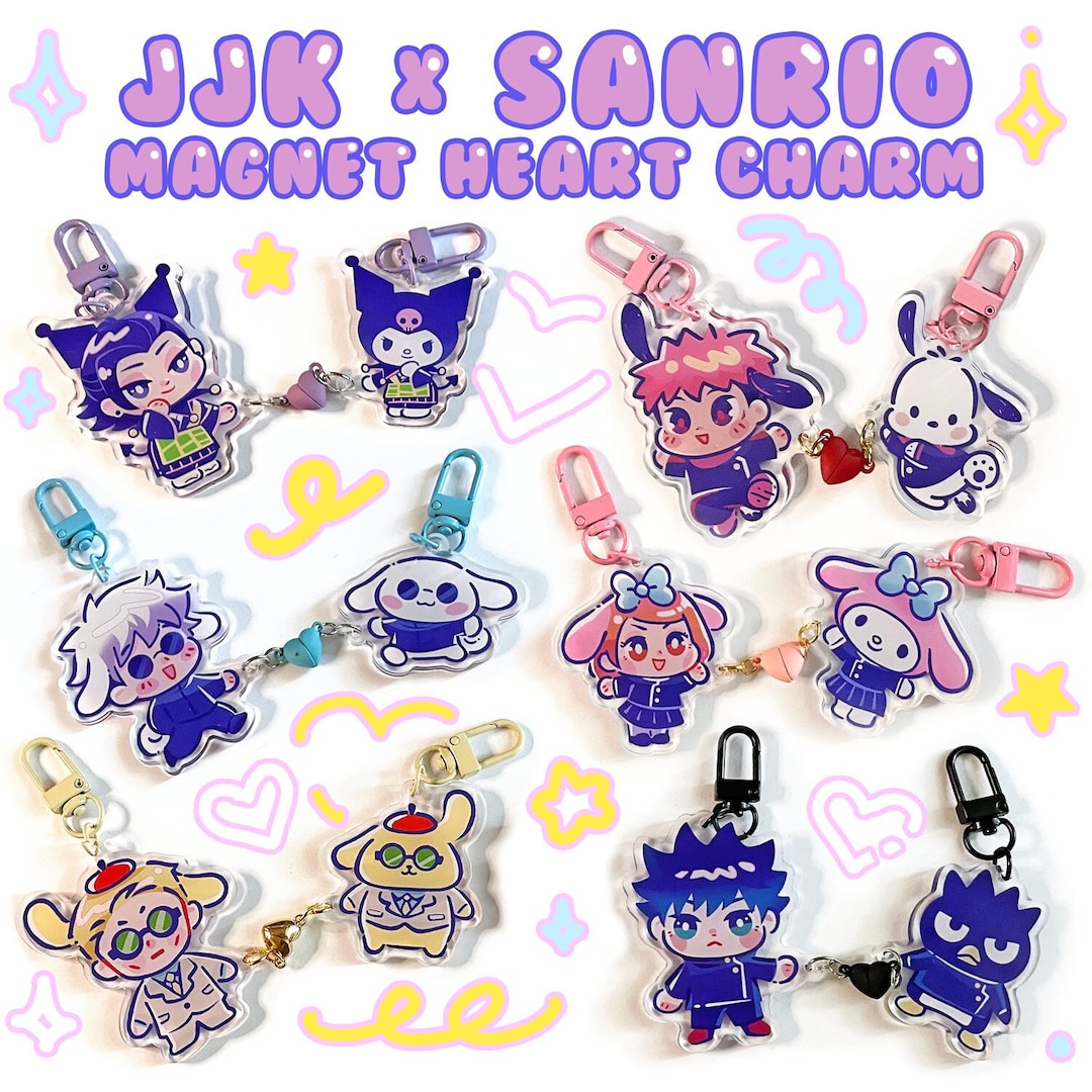 Jujutsu Kaisen + Sanrio Acrylic Charm Magnet Set - Etsy