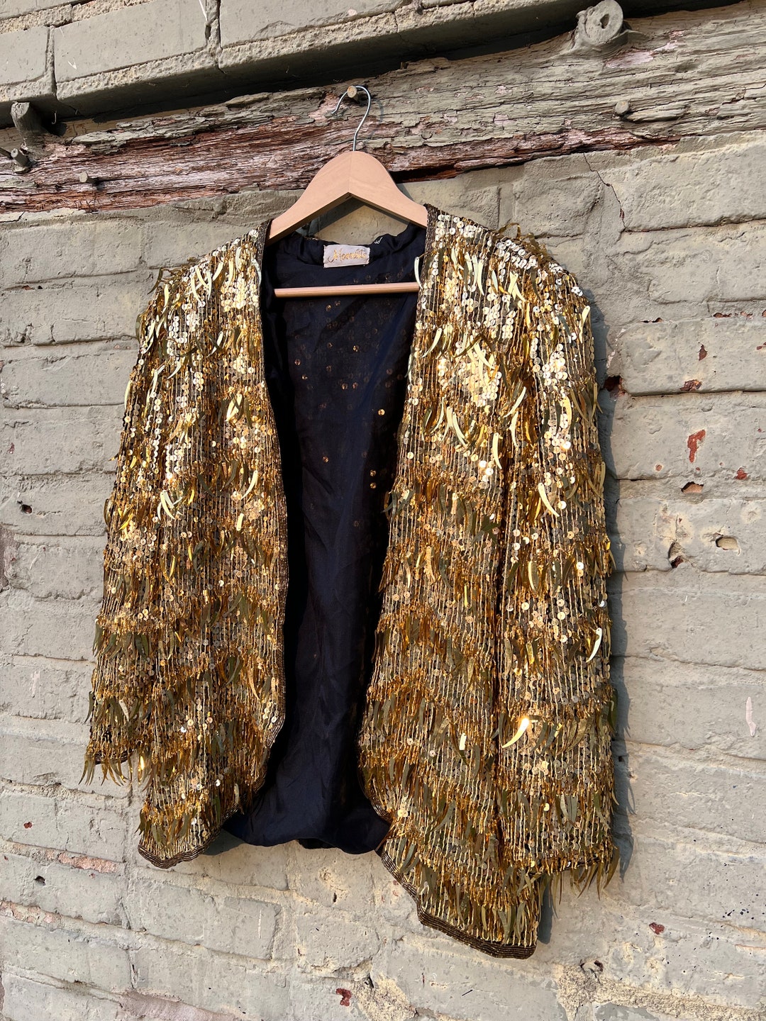Vintage 70s/80s Gold Tassel Jacket / Mirrorball Disco Tassel - Etsy