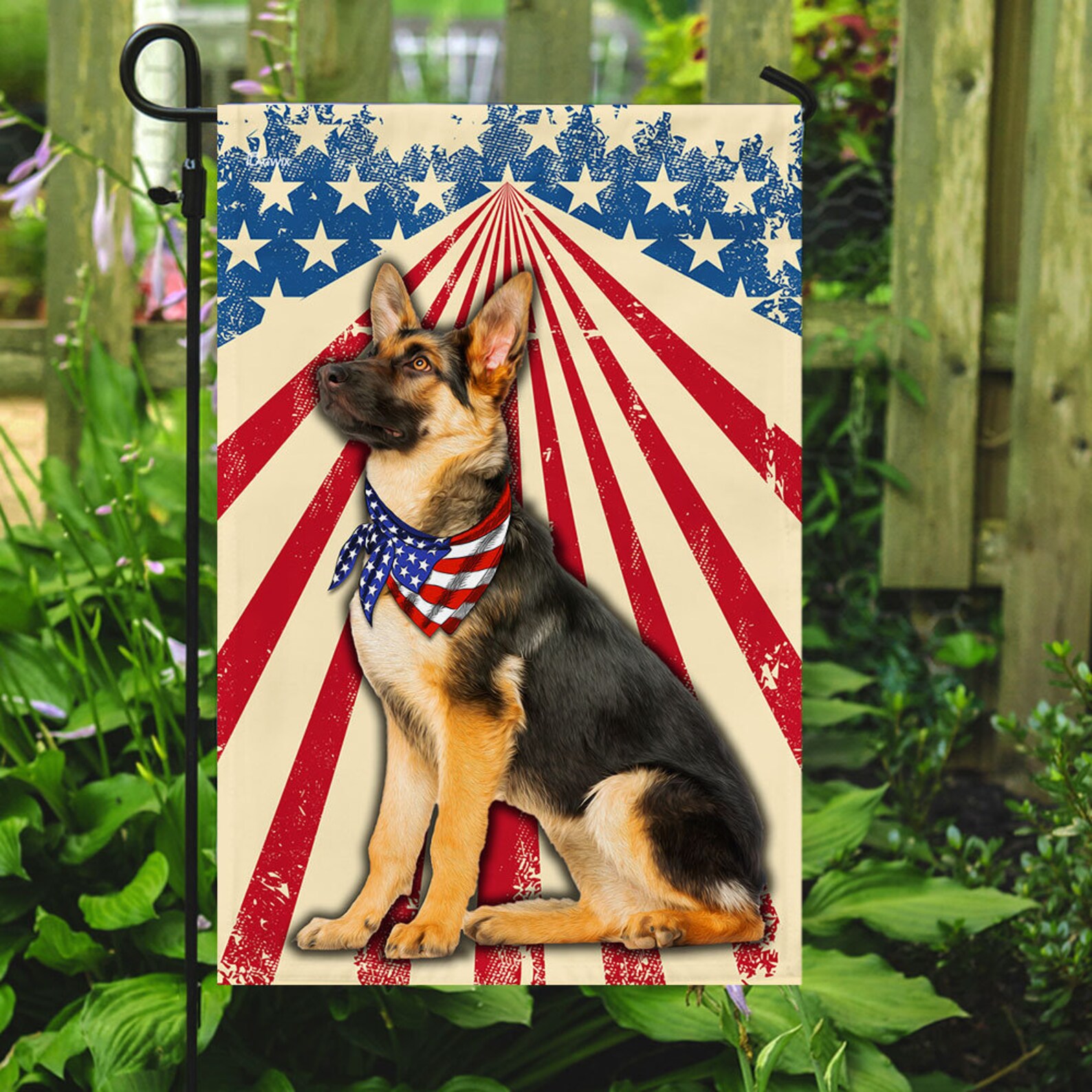 K-9 Unit American German Shepherd Flag germany gift dog | Etsy