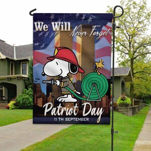 Snoopy We Will Never Forget 911 Flag Snoopy 911 Flag Snoopy | Etsy