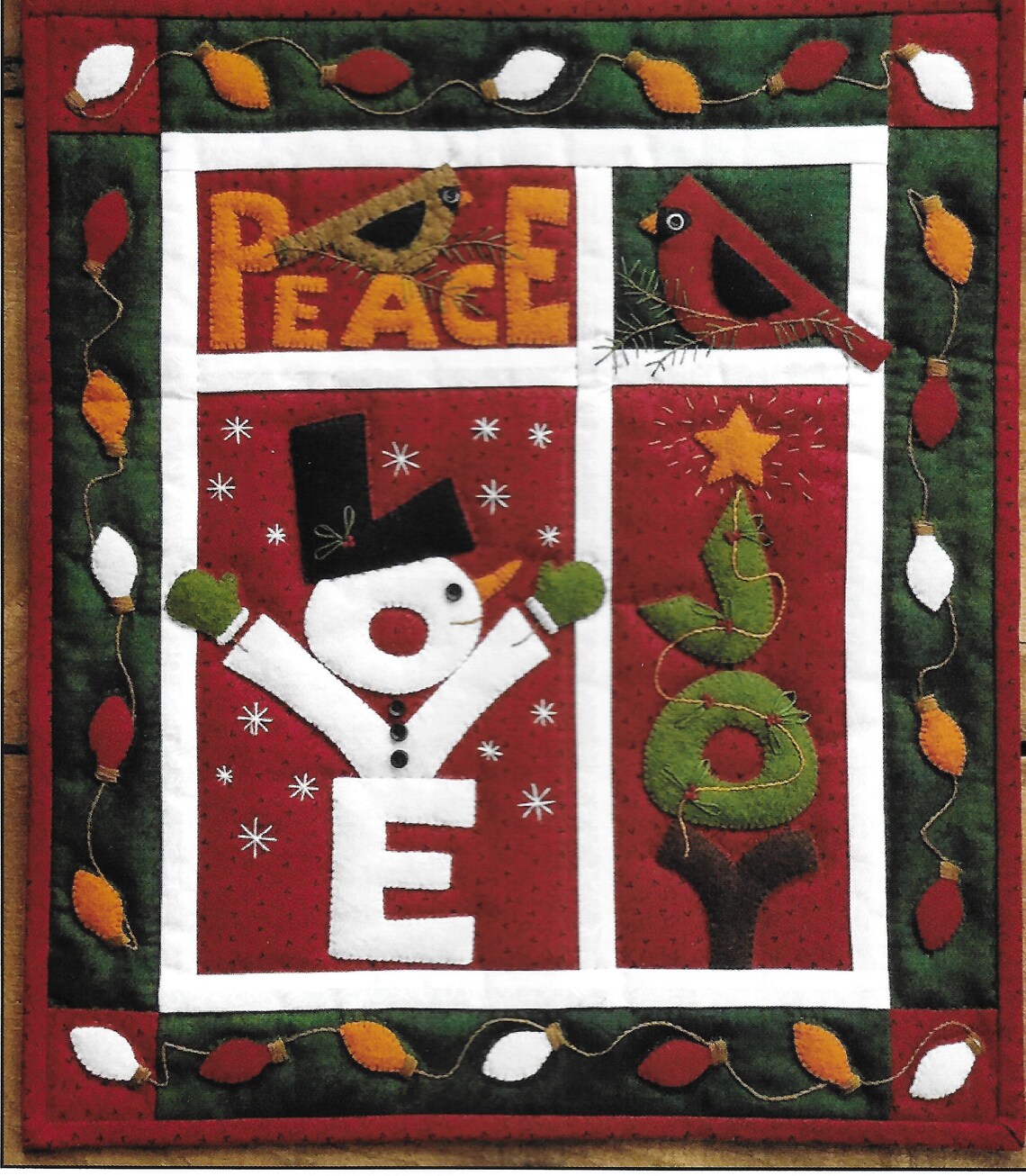 Christmas Wool Felt Applique Kit Wall Hanging Kit Love Joy | Etsy