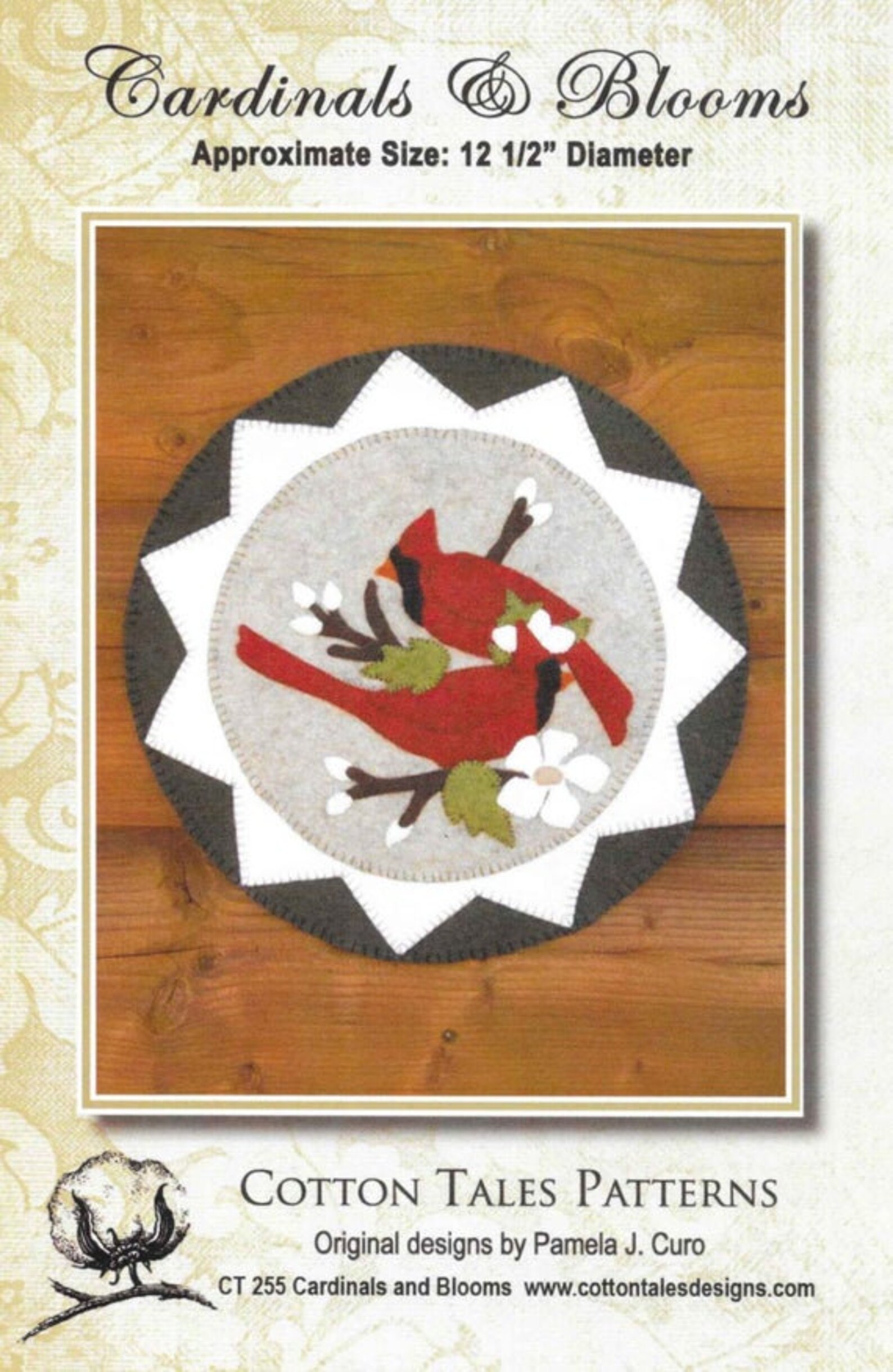 Cardinals & Blooms Wool Applique Kit - Etsy