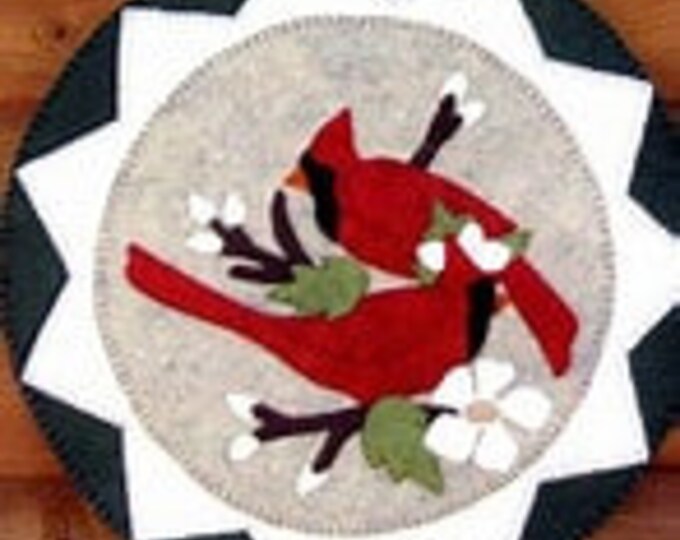Cardinals & Blooms Wool Applique Kit - Etsy