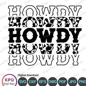 Howdy Svg Yee Haw Svg Cowboy Svg Stacked Howdy Svg - Etsy