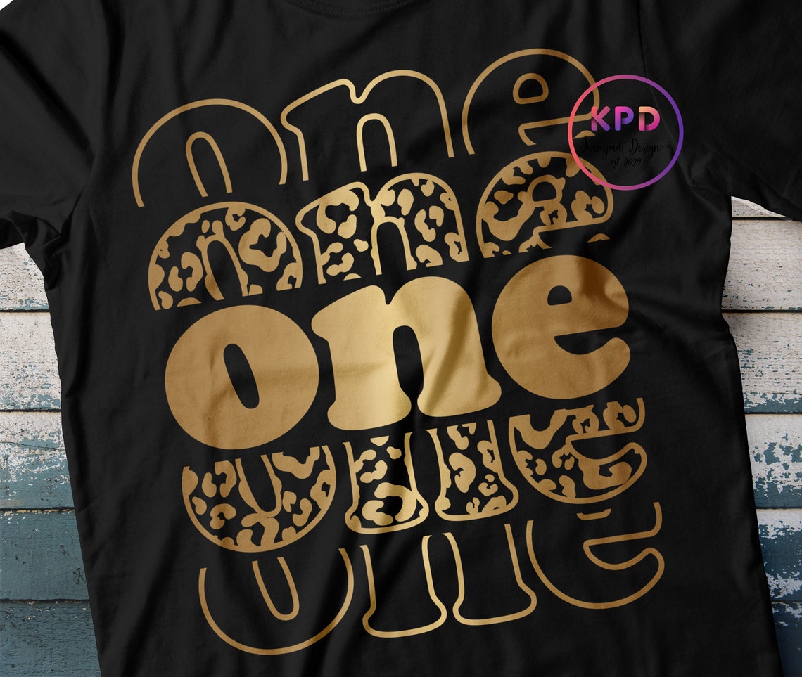 One SVG First Birthday SVG Mom Life Leopard Svg - Etsy