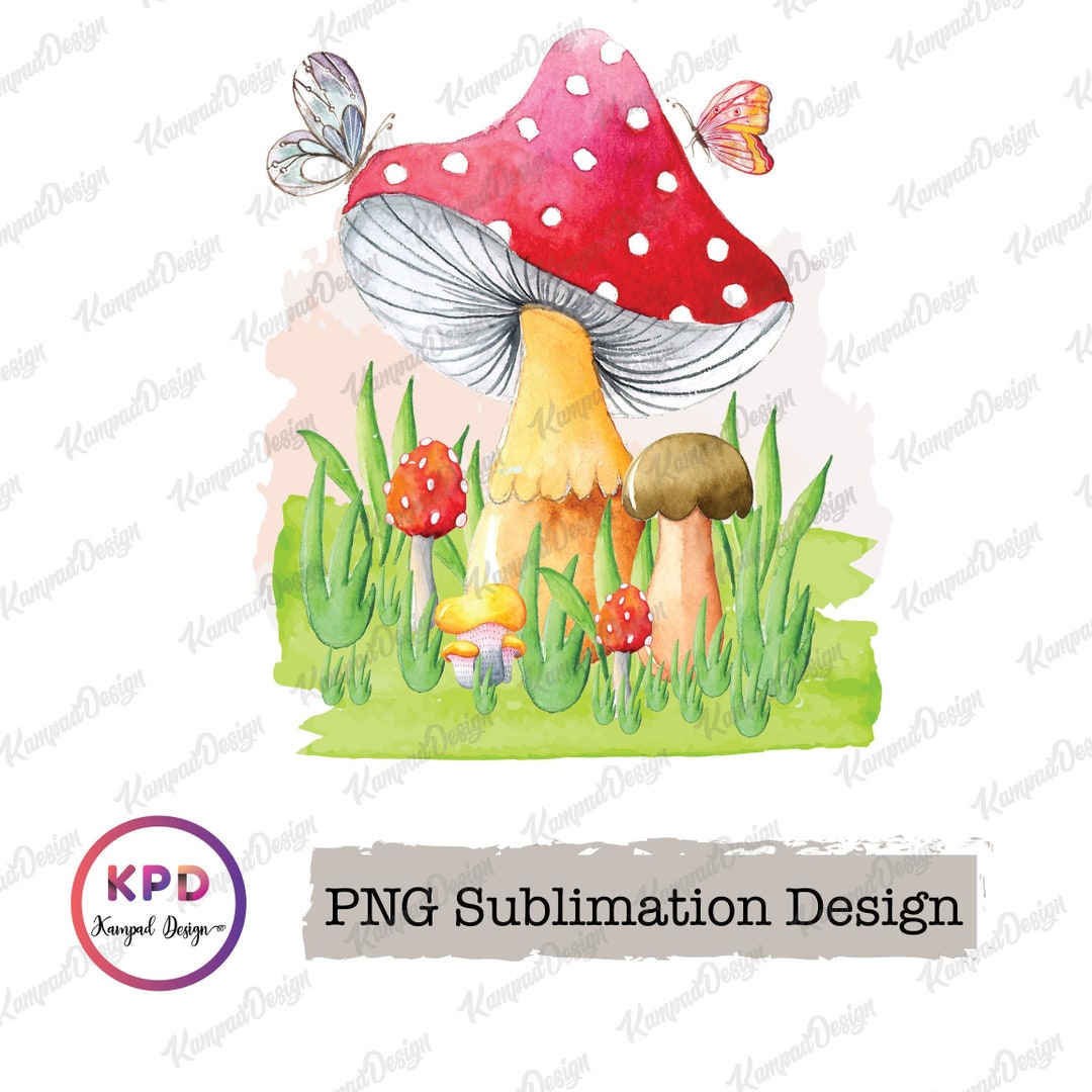 Mushroom PNG | Sublimation Designs | Mushroom Sublimation PNG ...