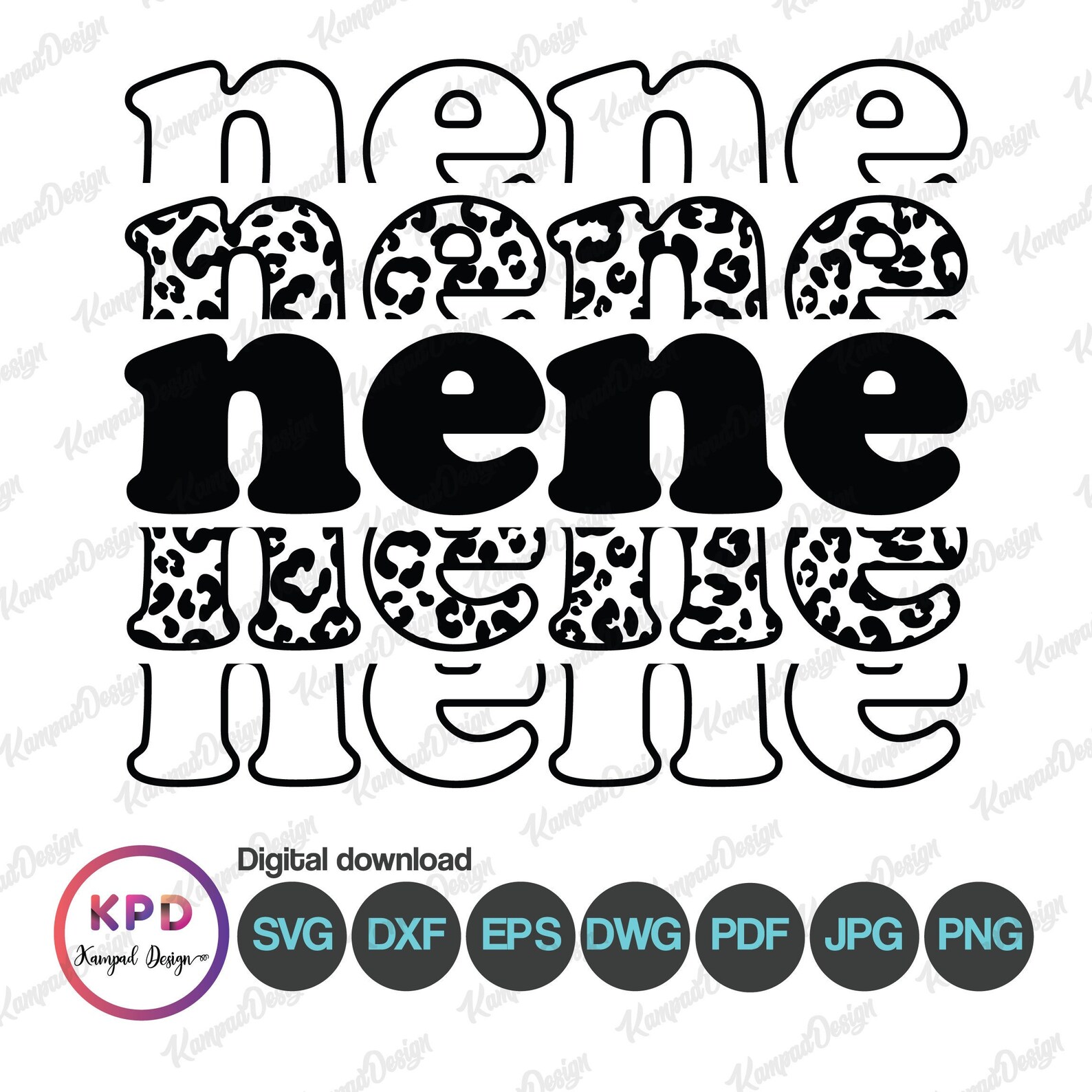 Retro Nene SVG Mama SVG Mom Life Leopard Svg | Etsy