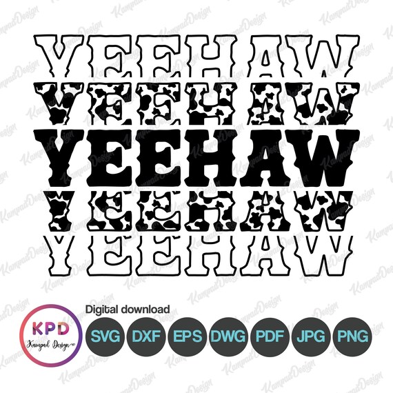 Yee Haw Svg Howdy Svg Cowboy Svg Stacked Howdy Svg - Etsy UK