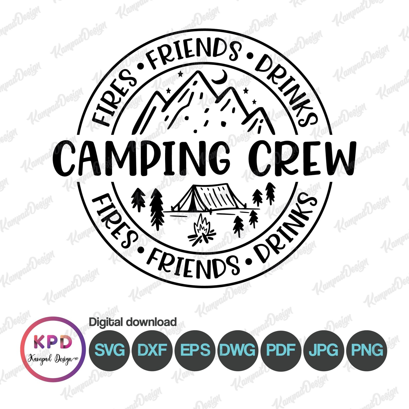 Camping Crew SVG Camp Life Svg Camping SVG Family - Etsy