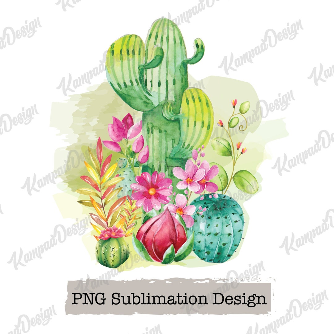 Cactus Sublimation | PNG | Sublimation Designs | Cactus PNG ...