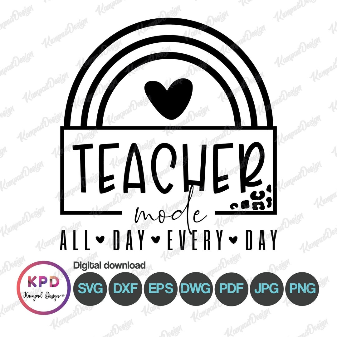 Teacher Mode SVG | Teaching Mode Svg | Funny Teacher Svg | Gift for ...