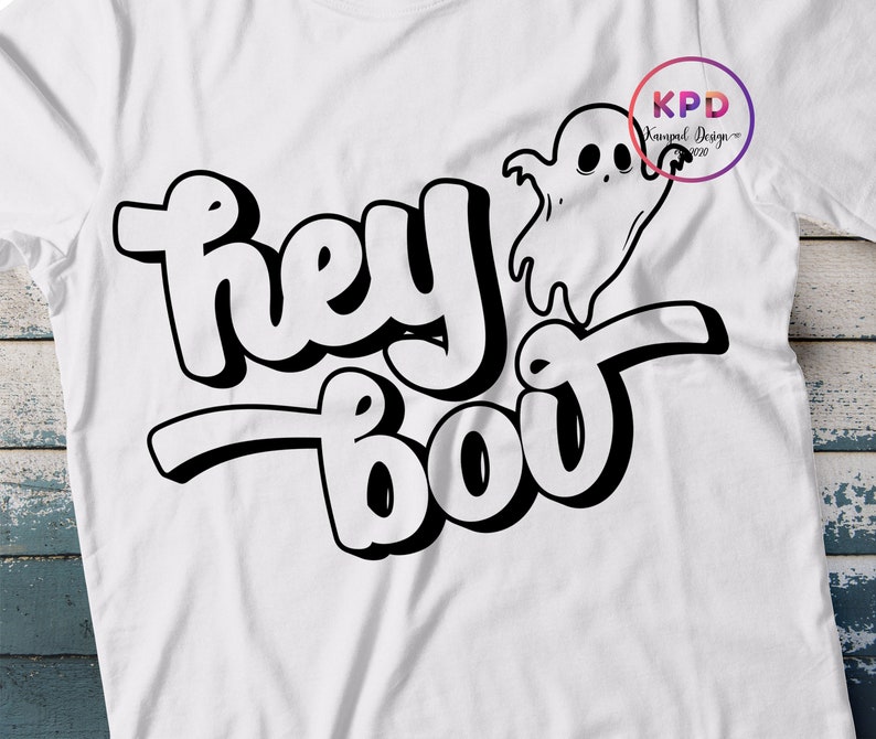 Hey Boo SVG BOO Svg Halloween Svg Sublimation Design - Etsy