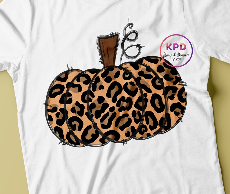 Pumpkin Leopard Png Pumpkin Leopard Sublimation Design Etsy