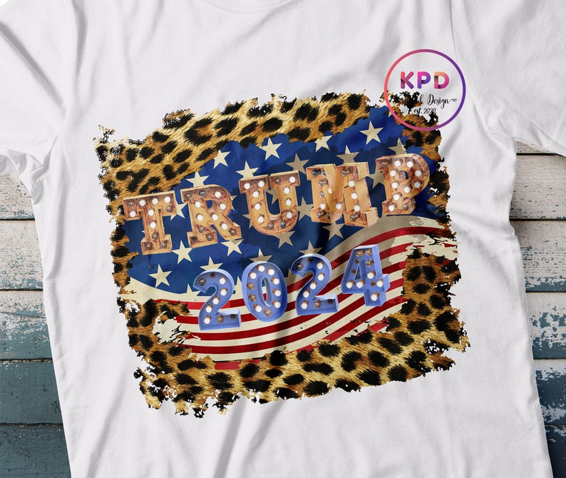 Trump 2024 Leopard Flag PNG Sublimation Design Trump 2024 - Etsy