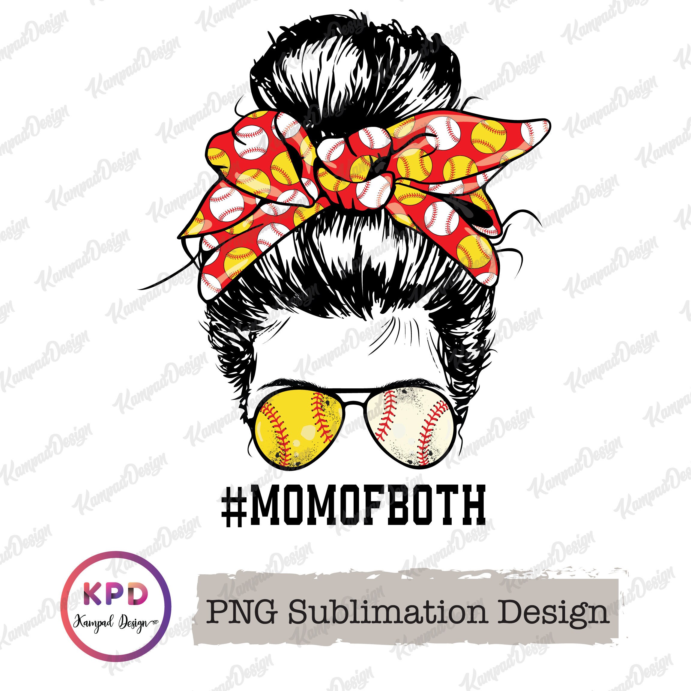 Softball Baseball mom of both PNG Baseball Mom Mom Life | Etsy