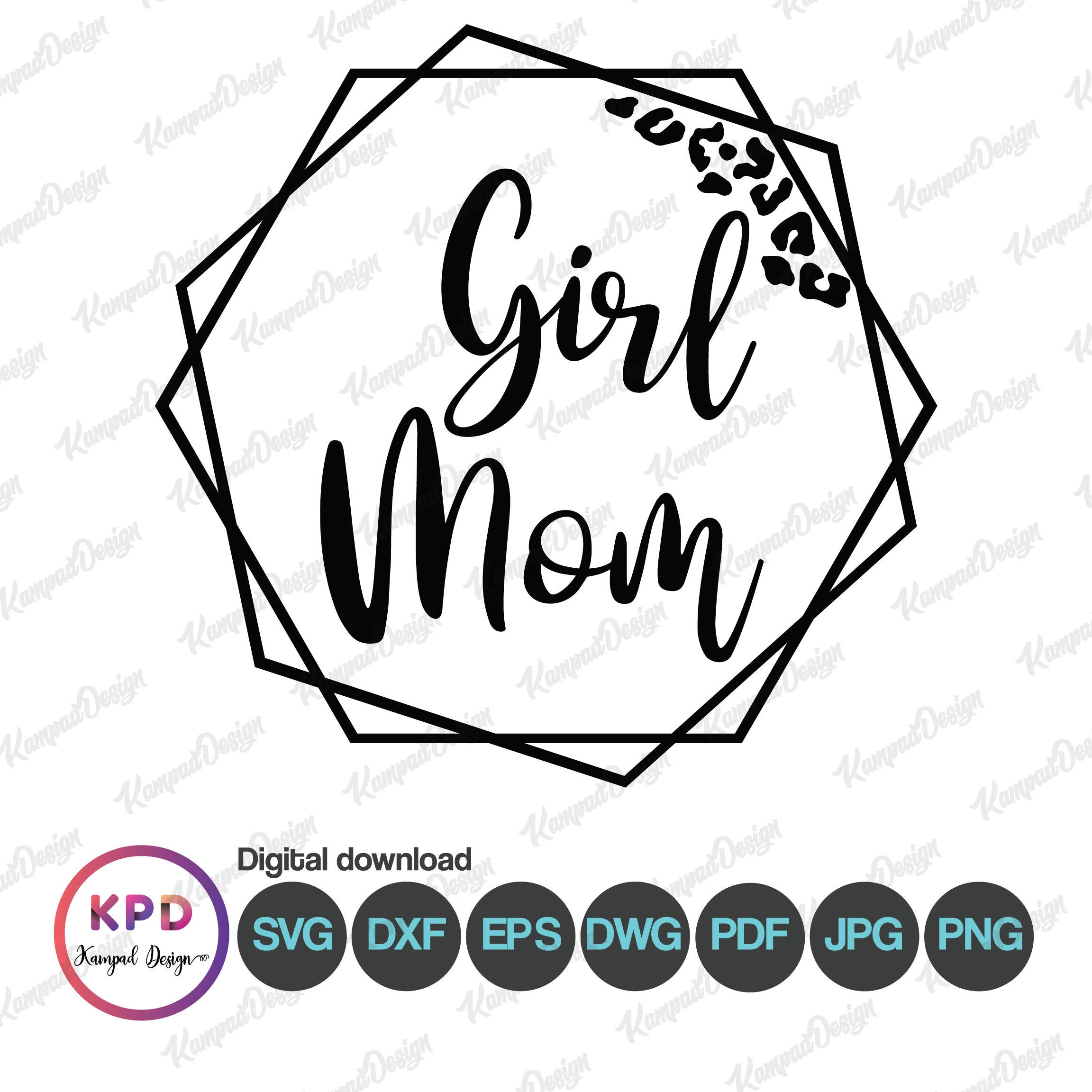 Girl Mom SVG Girl Mom Leopard SVG Sublimation Design - Etsy Canada