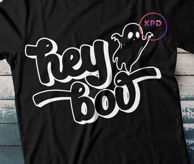 Hey Boo SVG BOO Svg Halloween Svg Sublimation Design - Etsy