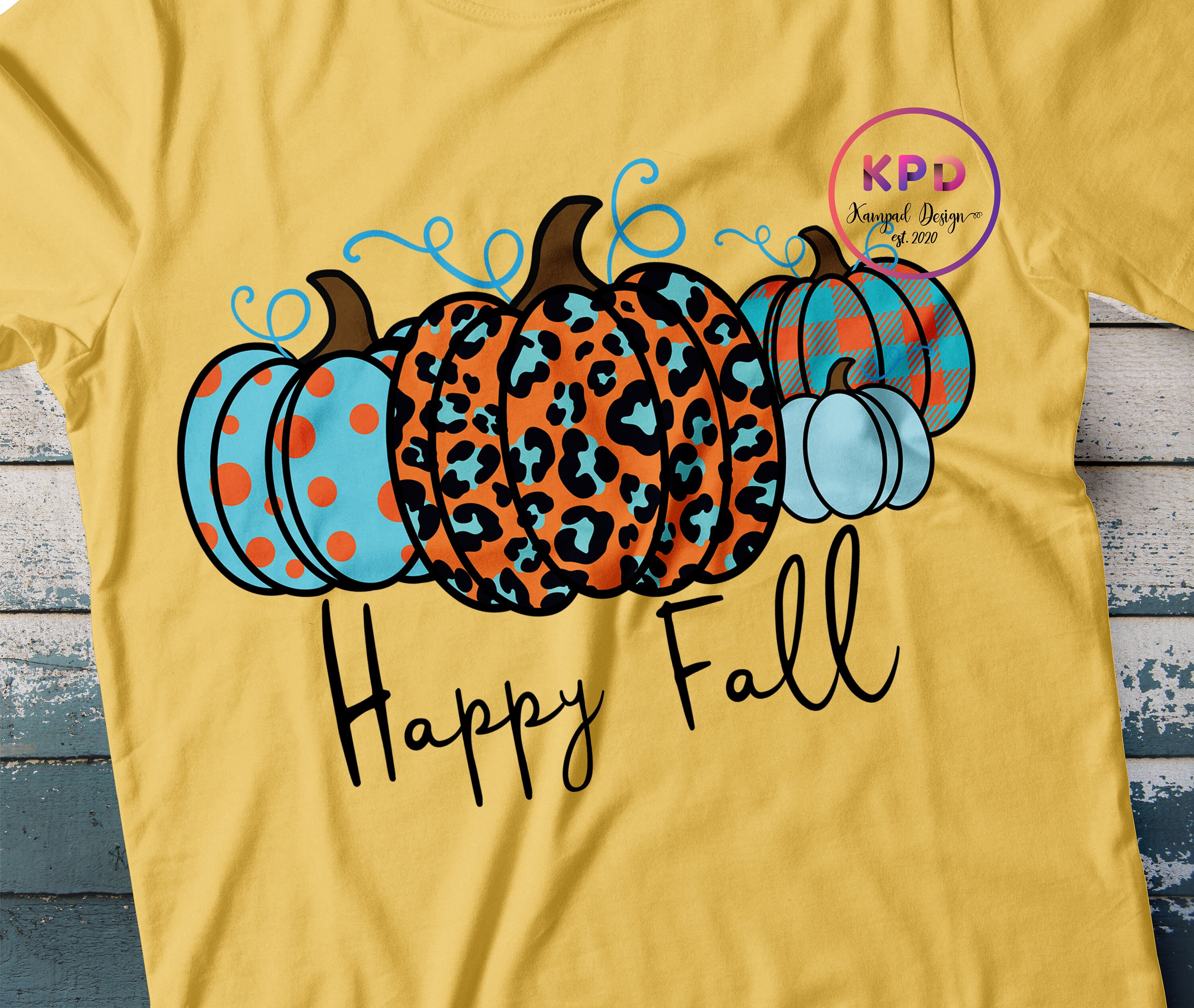 Happy Fall PNG Pumpkins PNG in October We Wear Pink PNG | Etsy