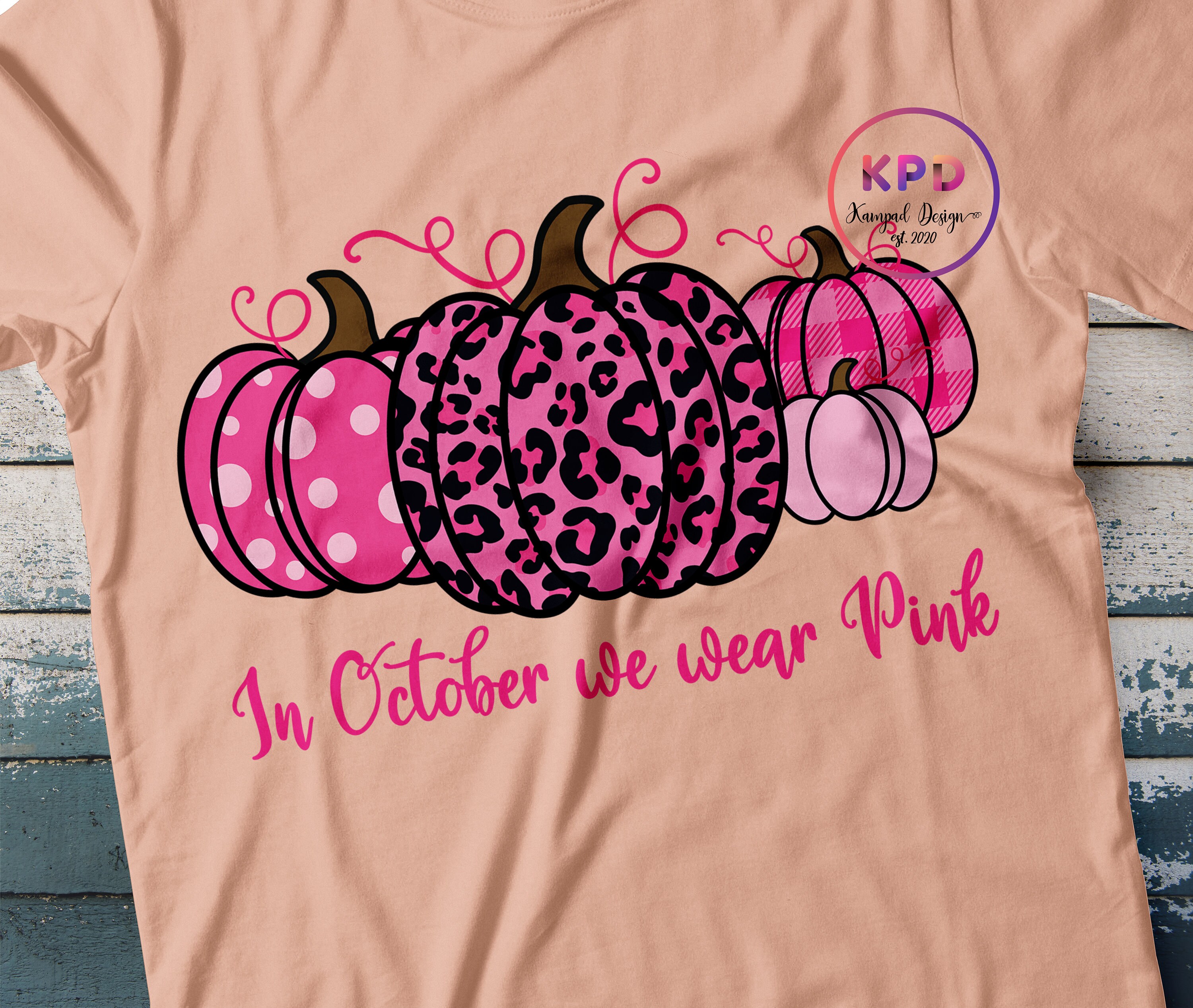Pumpkins PNG Happy Fall PNG in October We Wear Pink PNG | Etsy