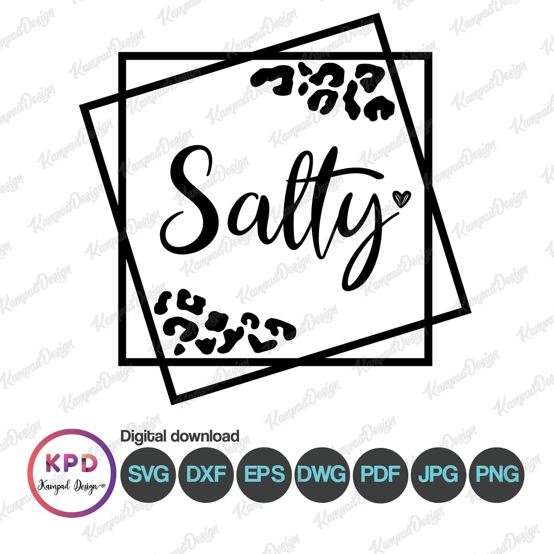 Salty SVG | Boho Svg | Leopard SVG | Sublimation Design | Beach Svg ...