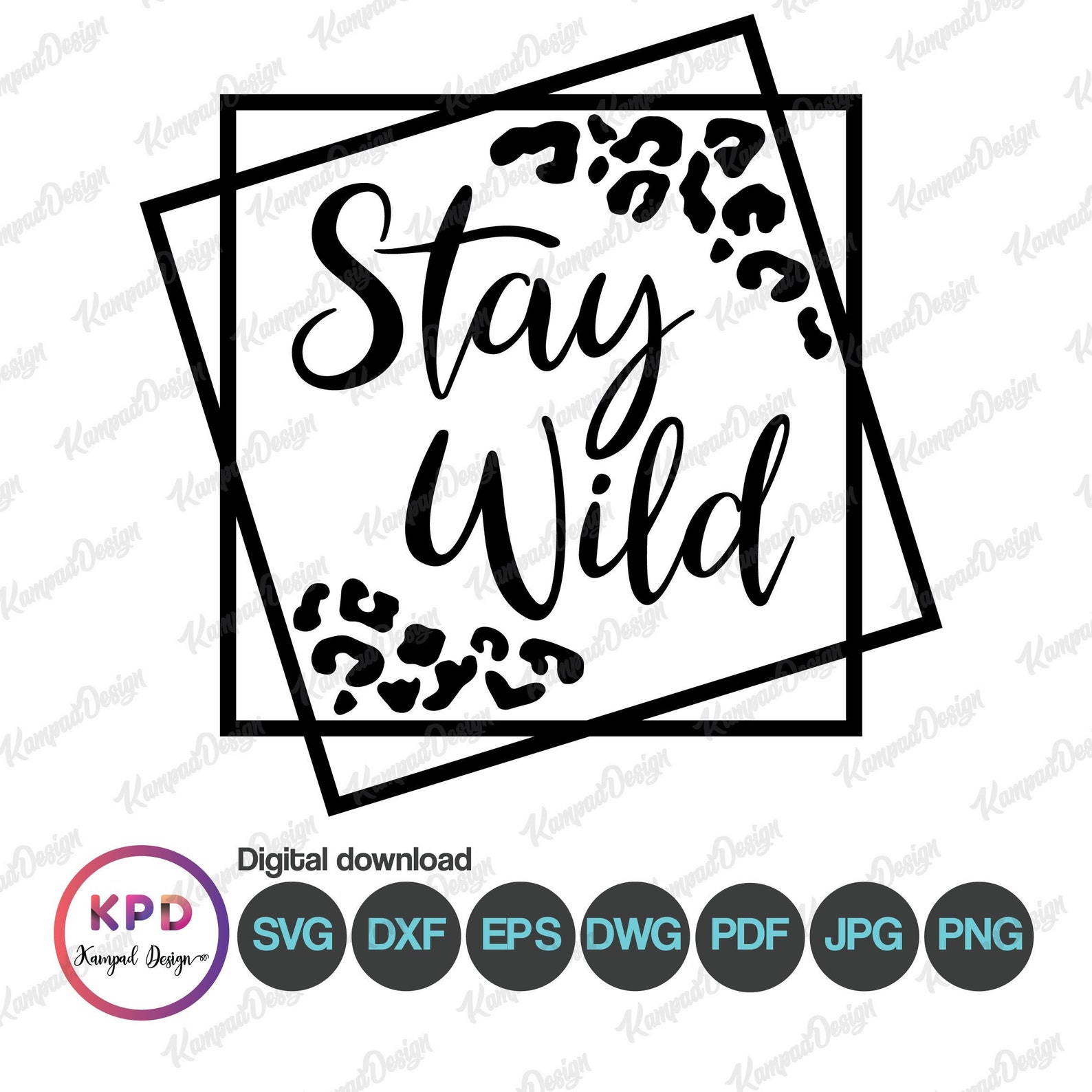 Stay Wild SVG Wild and Free Svg Leopard SVG Sublimation | Etsy