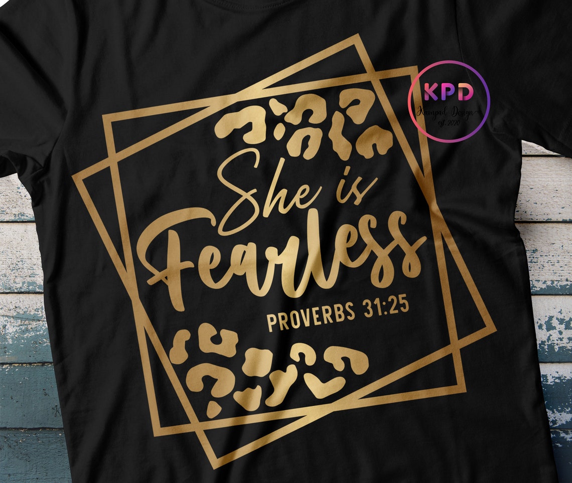She is Fearless SVG Female Strong SVG Woman Svg Bible - Etsy