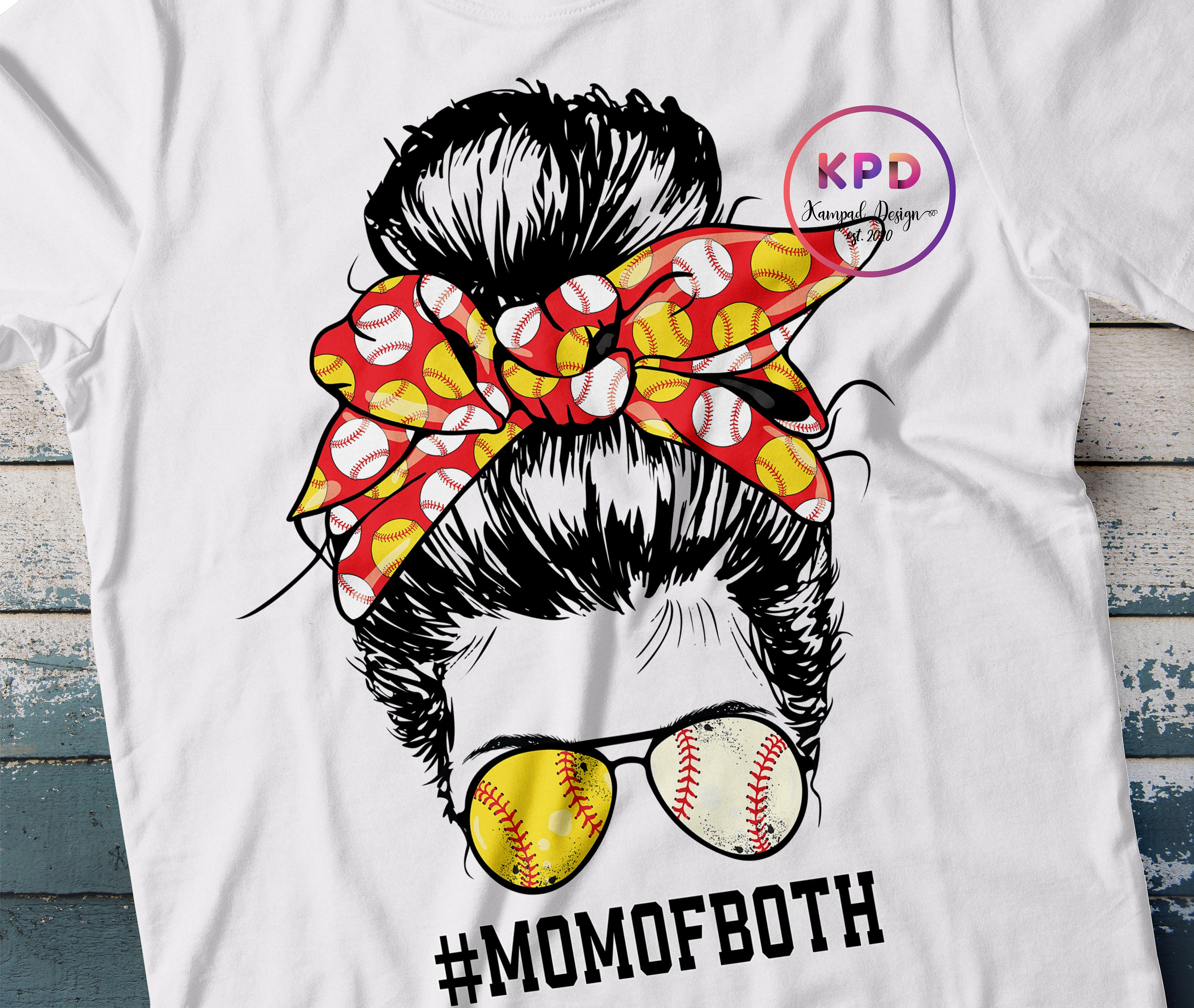 Softball Baseball mom of both PNG Baseball Mom Mom Life | Etsy