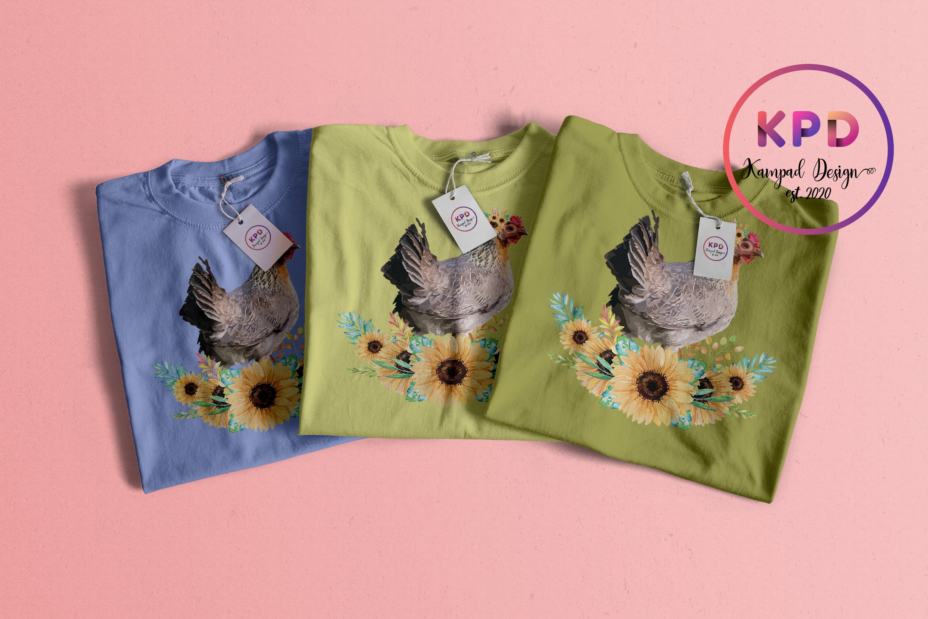 Chicken Sunflower PNG Chicken Sublimation Designs Chicken | Etsy