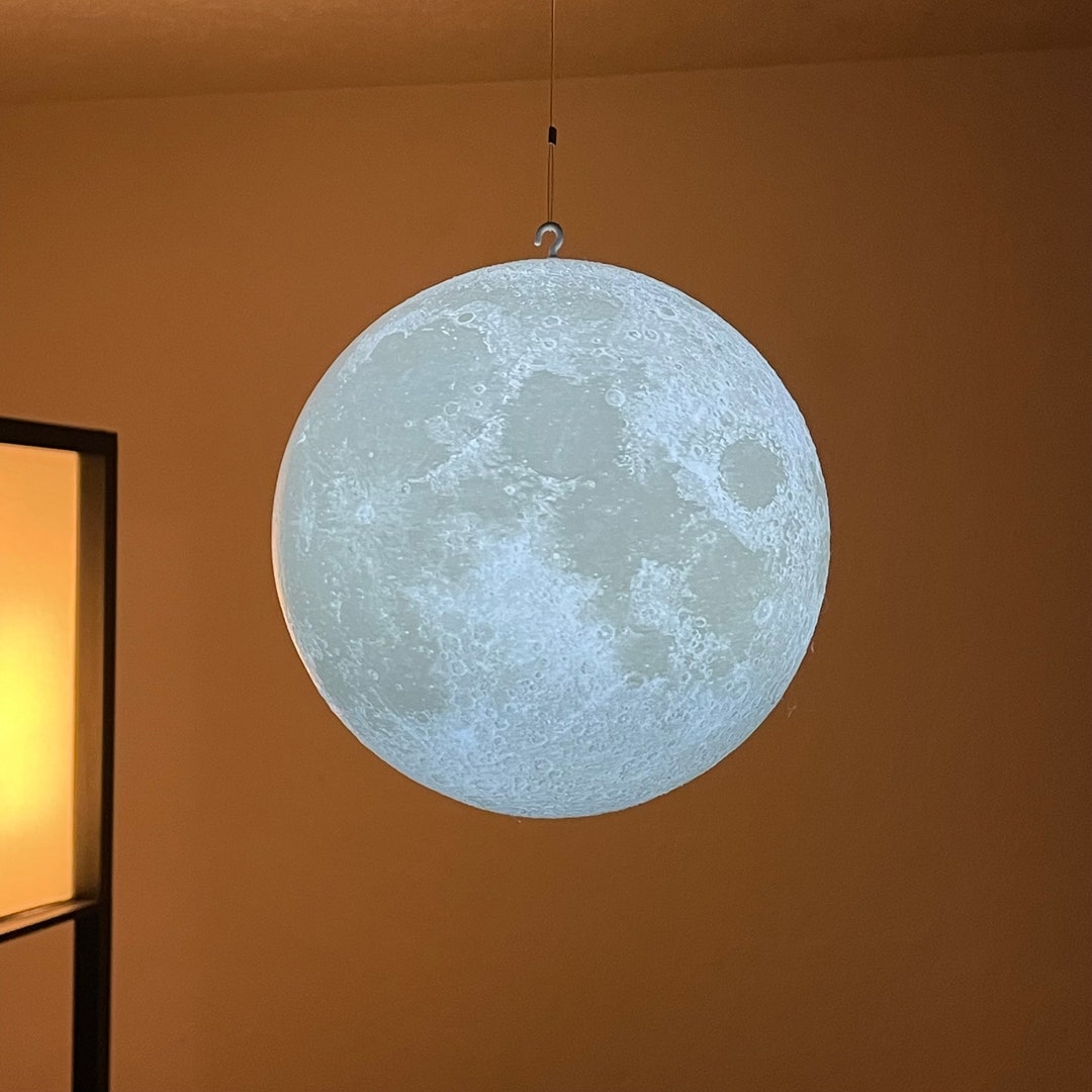 Hanging Moon Lamp, 8-inch Diameter, 16 Color LED, Touch Control ...