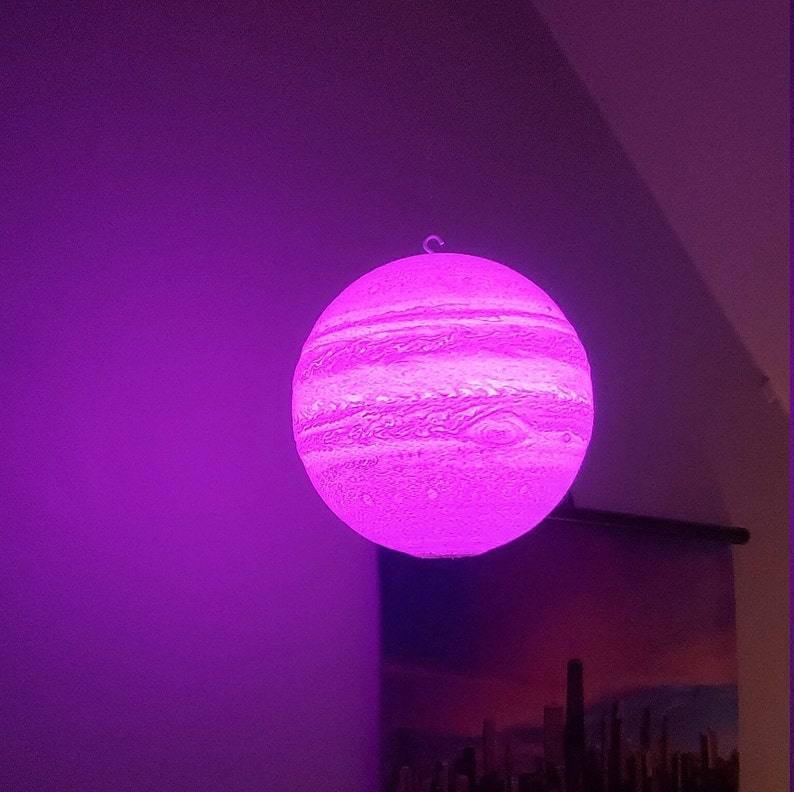 Hanging Jupiter Lamp 16 Color LED Remote and Touch Control - Etsy