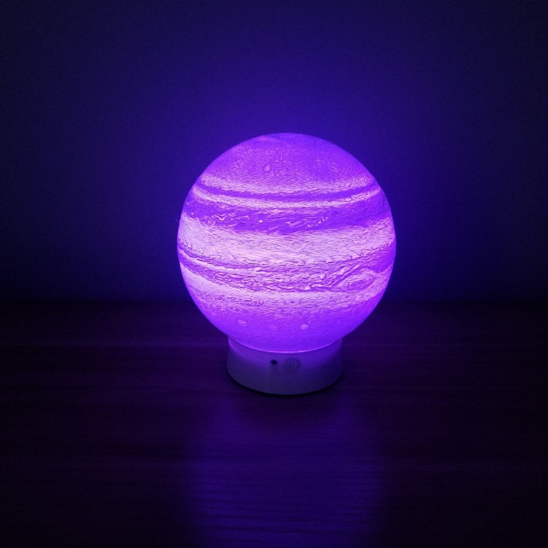 Jupiter Lamp 16 Color LED Night Light Solar System 3D - Etsy