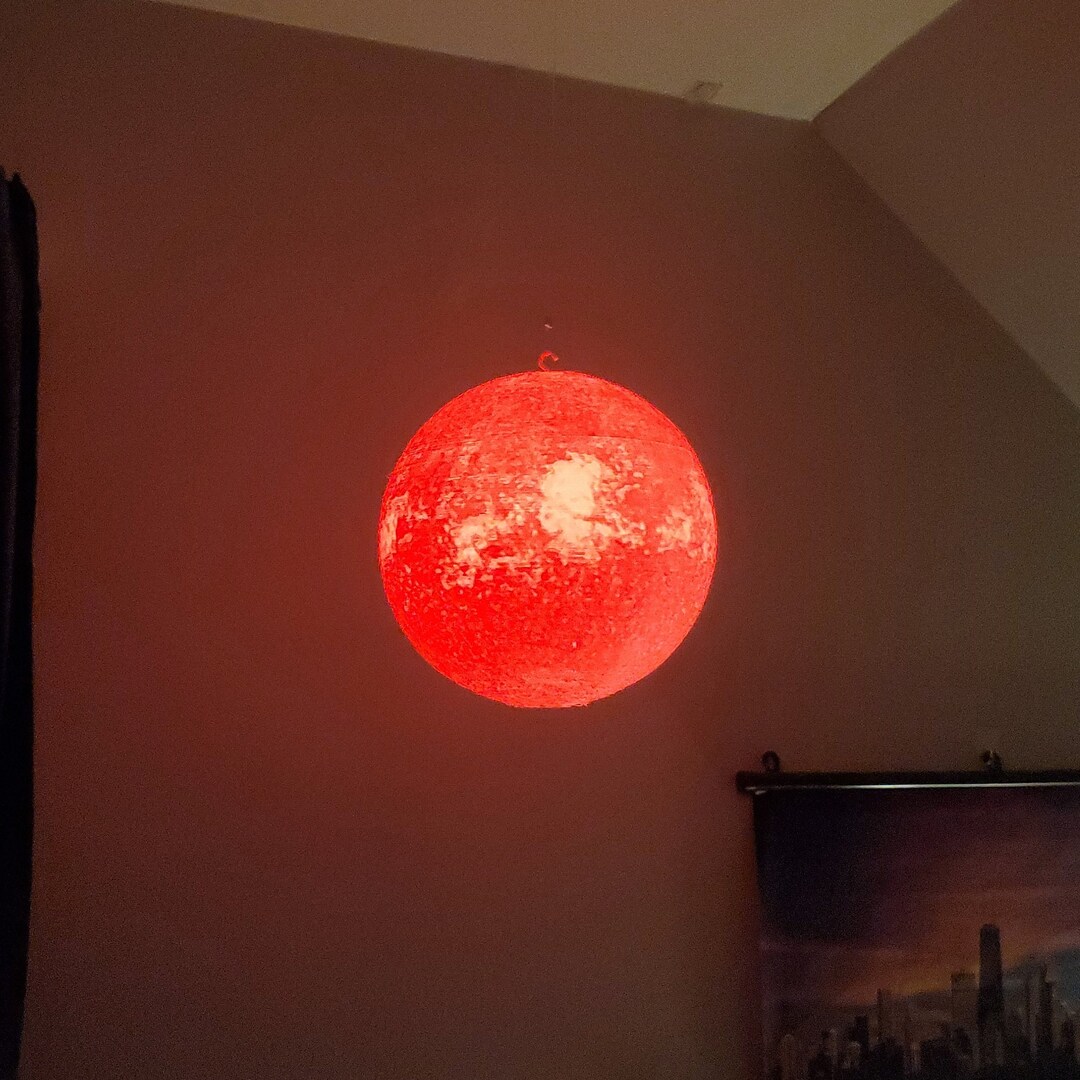 Hanging Sun Lamp, 16 Color LED, Remote and Touch Control, 6.5 Inch ...